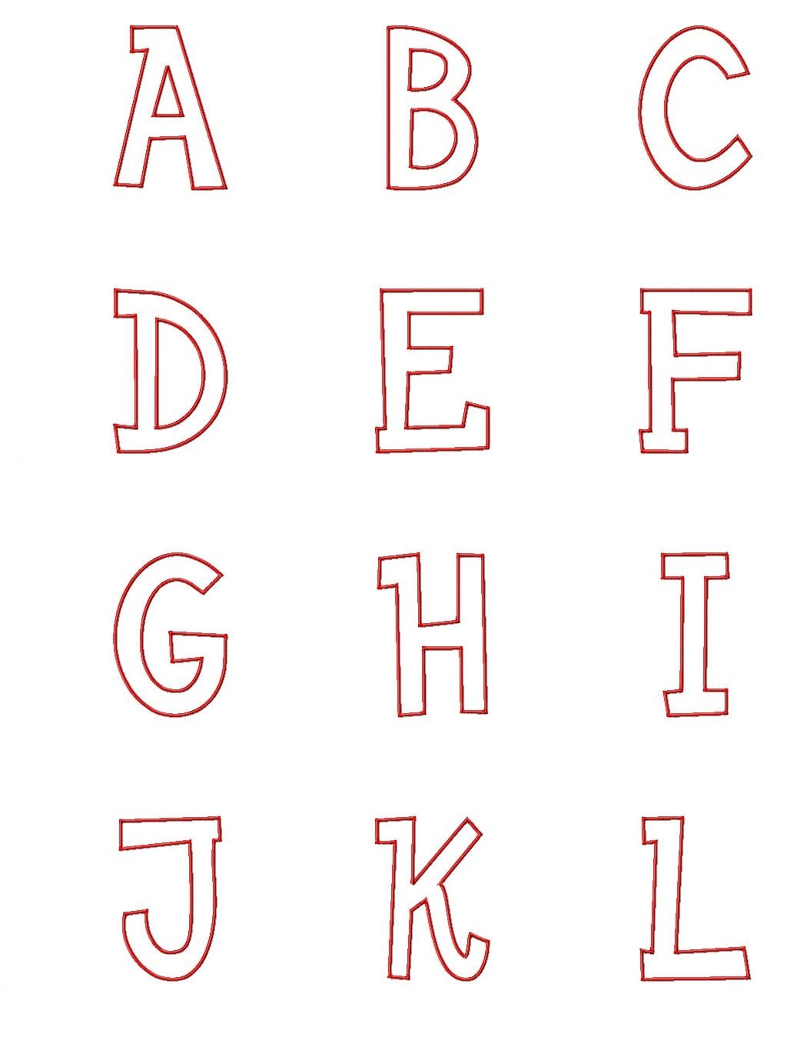 SUPER JUMBO Manny APPLIQUE Font Set Machine Embroidery Font - Etsy