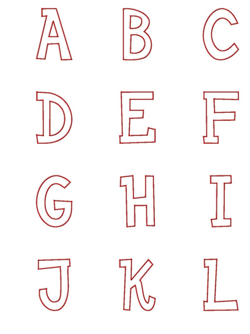 SUPER JUMBO Manny APPLIQUE Font Set Machine Embroidery Font - Etsy