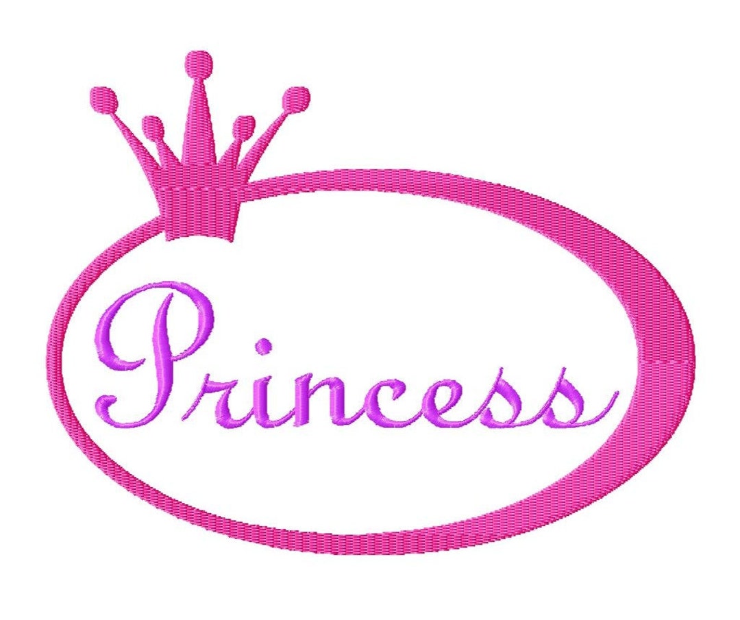 Princess Circle Frame - Machine Embroidery - 8 Sizes Plus Princess Word ...