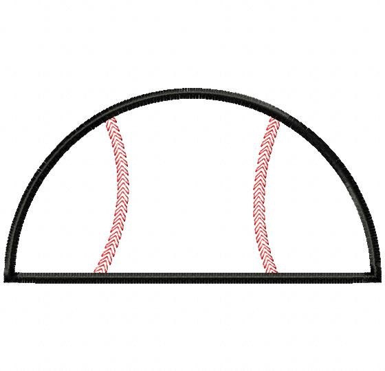 Baseball Half Applique Machine Embroidery Design 8 - Etsy