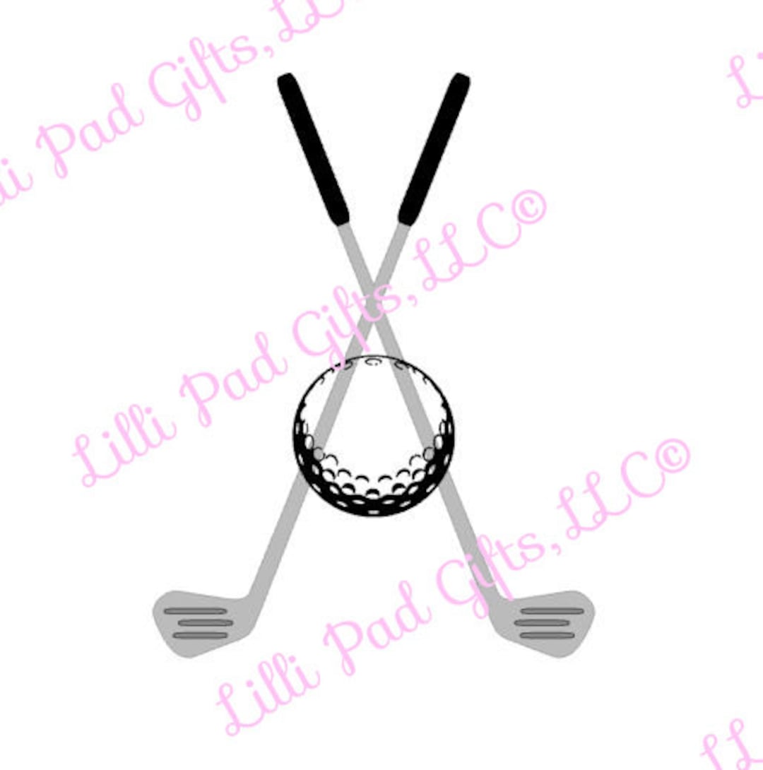 Golf Clubs and Ball - Cut File - Instant Download - SVG and DXF for ...