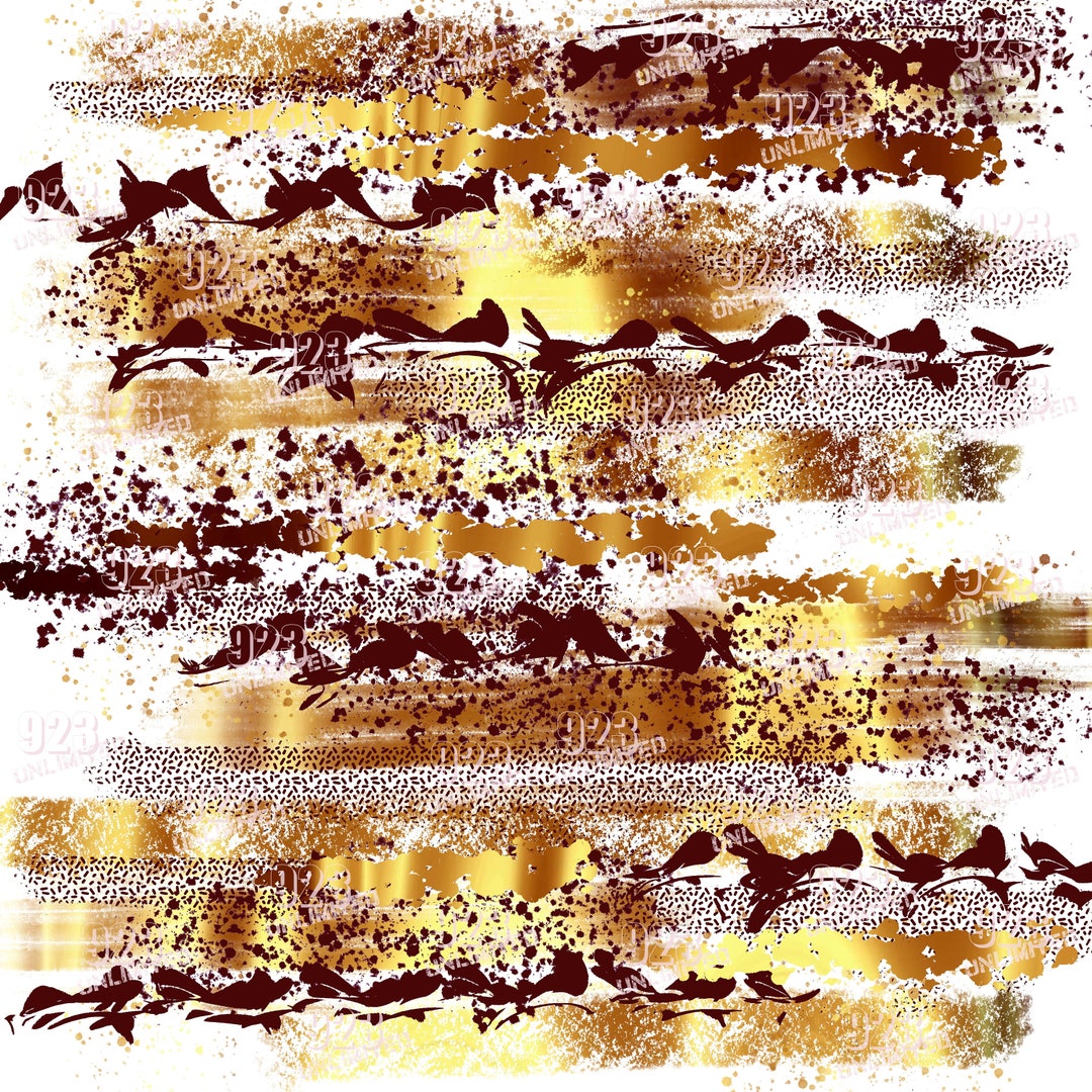 Brushes - Maroon & Metallic Gold - Sublimation Design - Instant ...
