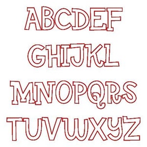 SUPER JUMBO Manny APPLIQUE Font Set - Machine Embroidery Font - Sizes 8 ...