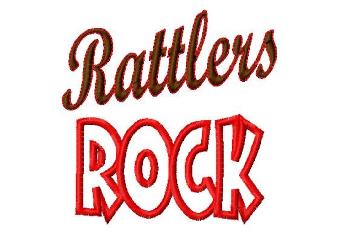 Rattlers ROCK - Applique - Machine Embroidery Design - 8 Sizes - Etsy