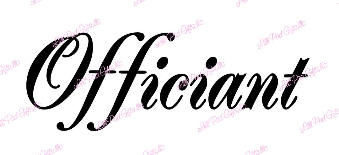 Officiant - Instant Download - SVG and DXF for Cameo Silhouette Studio ...