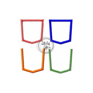 T-shirt Pocket - Applique - Machine Embroidery Design - 10 Sizes - 2 ...