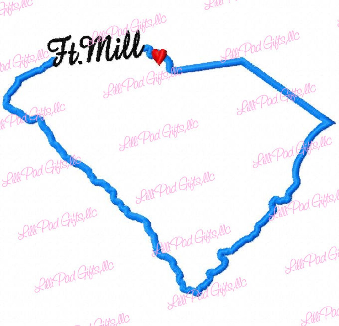 South Carolina - Ft. Mill - 3 Types of Stitches - Machine Embroidery ...