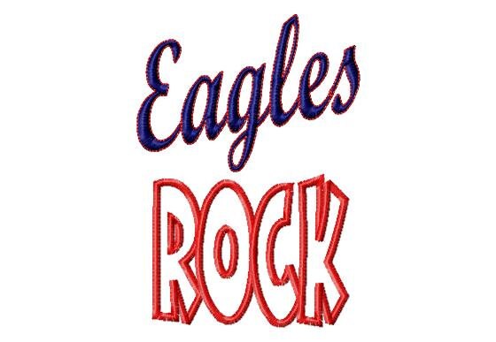 Eagles ROCK - Applique - Machine Embroidery Design - 9 Sizes, Eagles ...