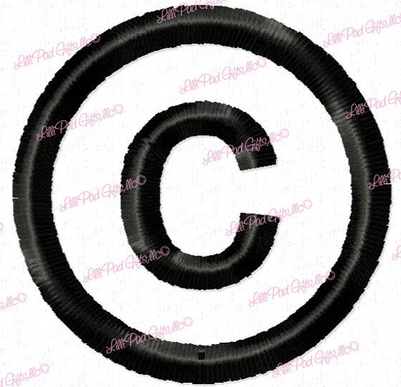 Add-on Copyright Machine Embroidery 6 Sizes | Etsy