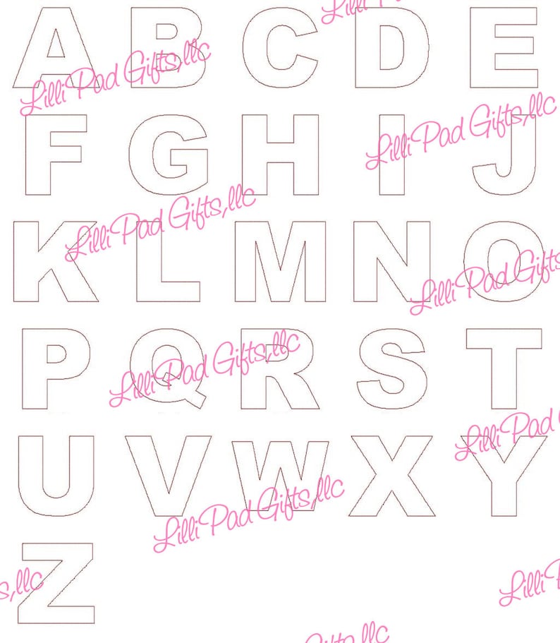 Arnie Block REVERSE Applique Font Set UPPER CASE Sizes 4x4 - Etsy