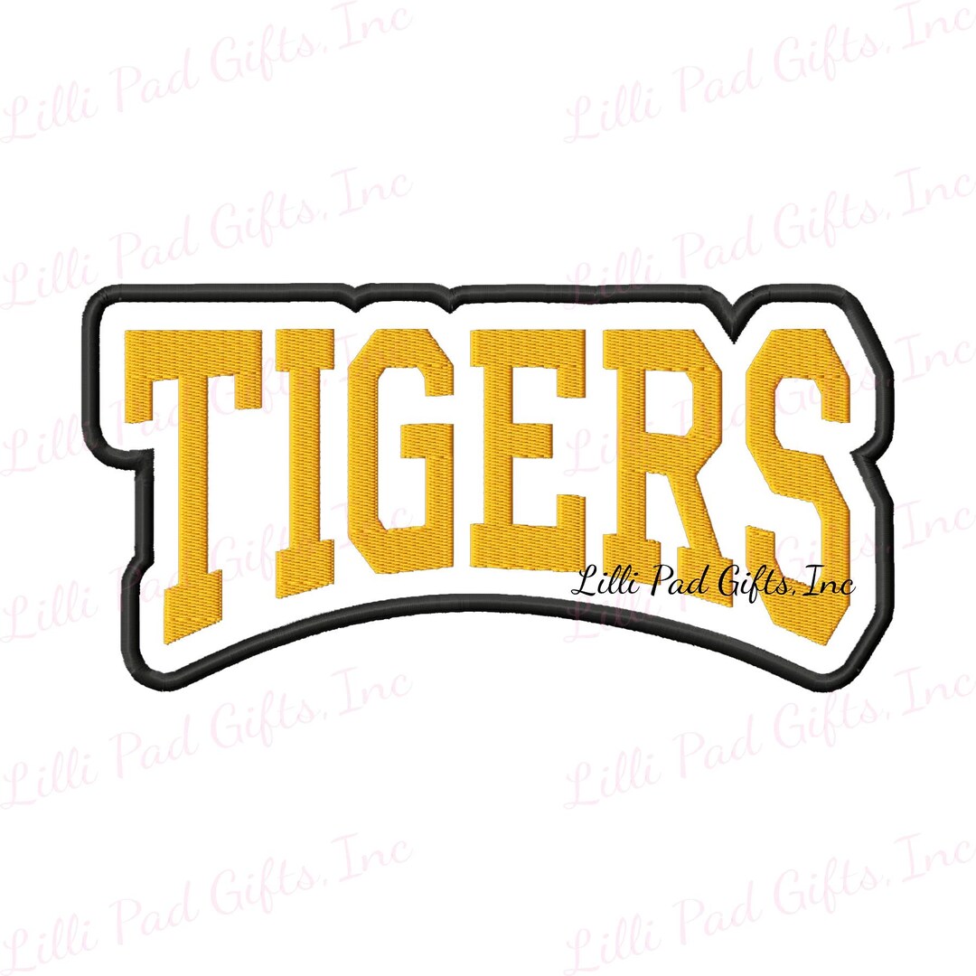 TIGERS - Arched Outline Applique - 8 Sizes-machine Embroidery Design ...