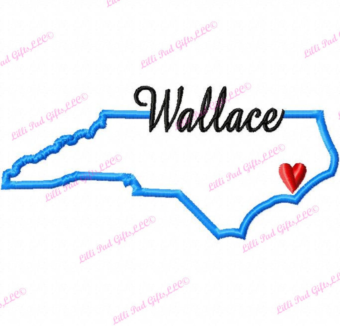North Carolina - Wallace - 3 Types of Stitches - Machine Embroidery - 5 ...
