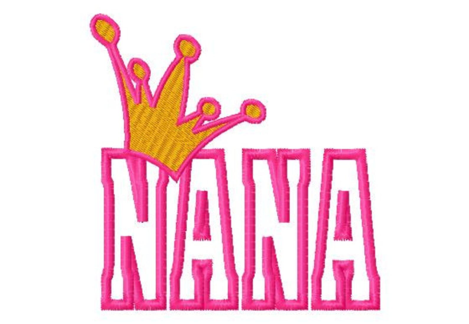 NANA - Crown - Machine Embroidery Design - 9 Sizes - Etsy