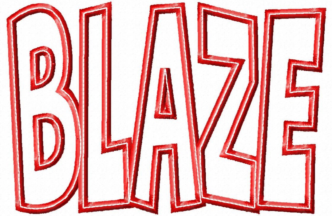 BLAZE- Applique - Machine Embroidery Design - 13 Sizes - Etsy
