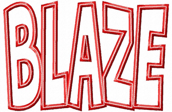 BLAZE Applique Machine Embroidery Design 13 Sizes - Etsy