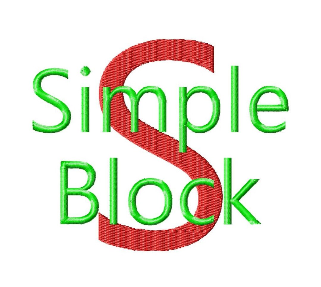 Simple Block Machine Embroidery Font - Sizes 1",2",3",4" BUY 2 Get 1 ...