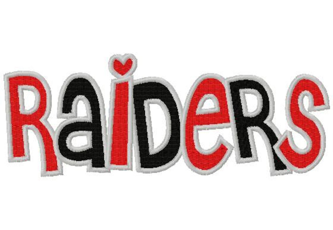 RAIDERS Multi Color Outline Machine Embroidery Design - Etsy