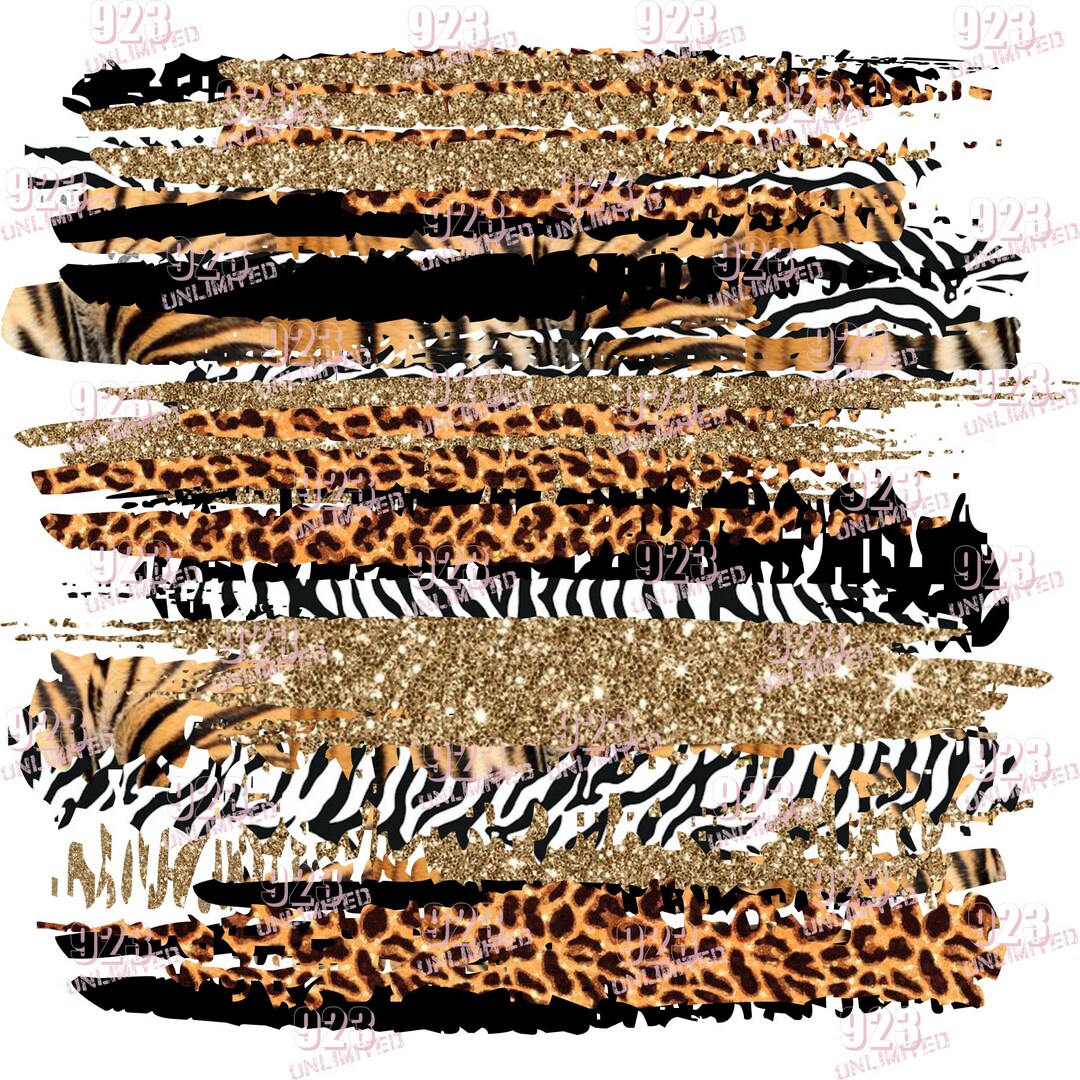 Brushes - Animal Print - Leopard-tiger-zebra-gold - Sublimation Brush ...