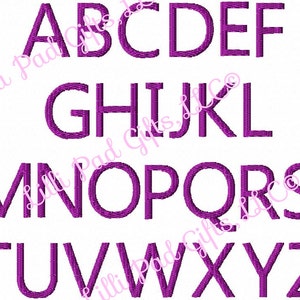 SUPER JUMBO Simple Block - Machine Embroidery Font - Sizes 8", 9" & 10 ...
