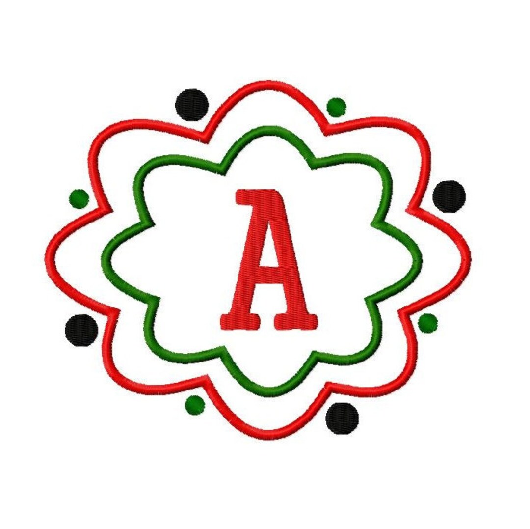 Double Flower Power Applique Frame - Frame Only - Machine Embroidery ...