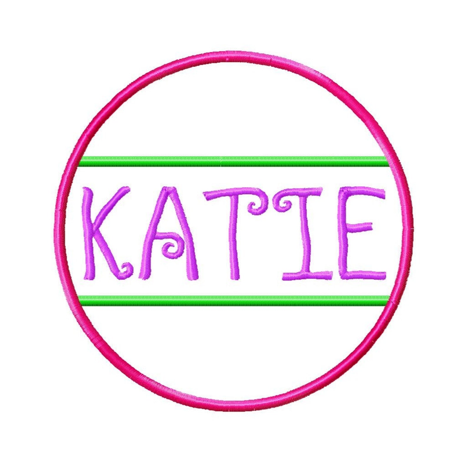 Circle Name Applique Frame Machine Embroidery Design 9 | Etsy