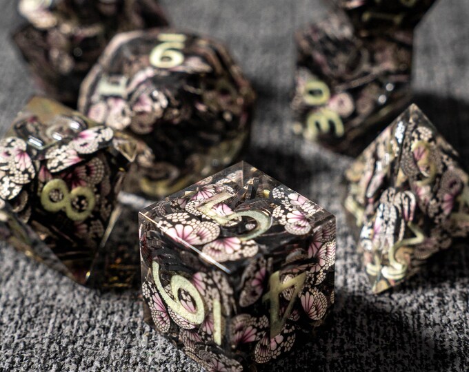 Witchwood Heart Black-dnd Dice Set for Role Playing Games DND Dice Set ...