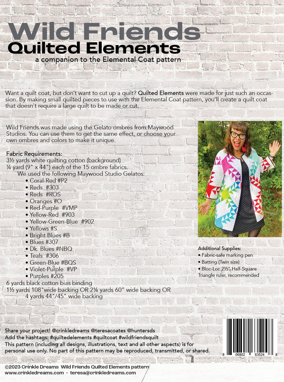 Wild Friends Quilted Elements PDF Pattern - Etsy