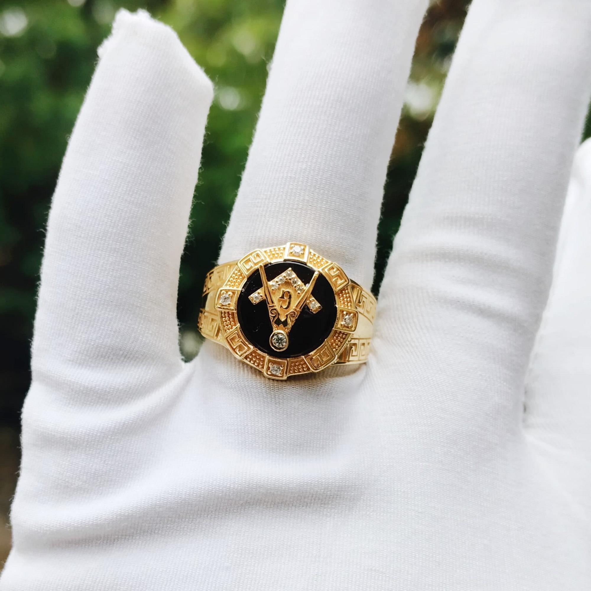 Sterling Silver Freemason Band Ring, Handmade Masonic Jewelry - Etsy