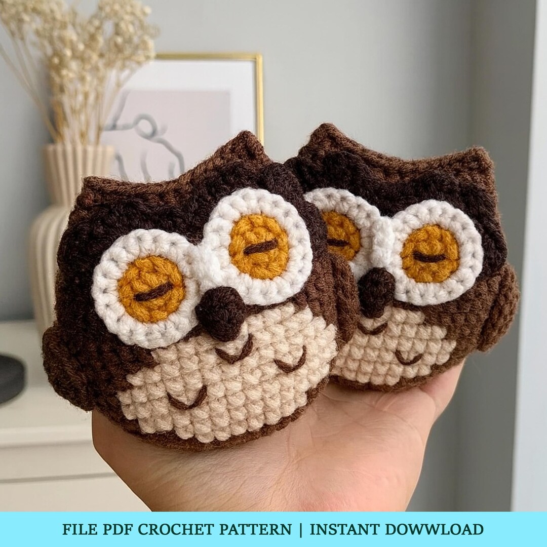 Cute Owl Crochet Pattern, Amigurumi Owl Toy PDF Tutorial, Easy Crochet ...