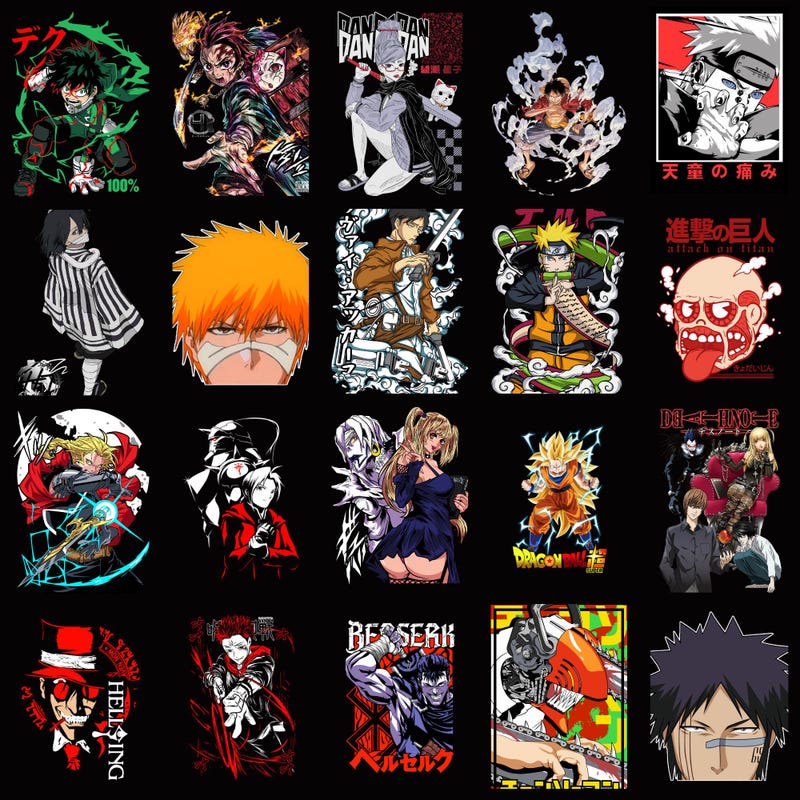 Big Anime Stickers Pack - Etsy