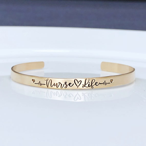 Personalized Nurse Gift RN Graduation Gift Nurse Life Cuff | Etsy