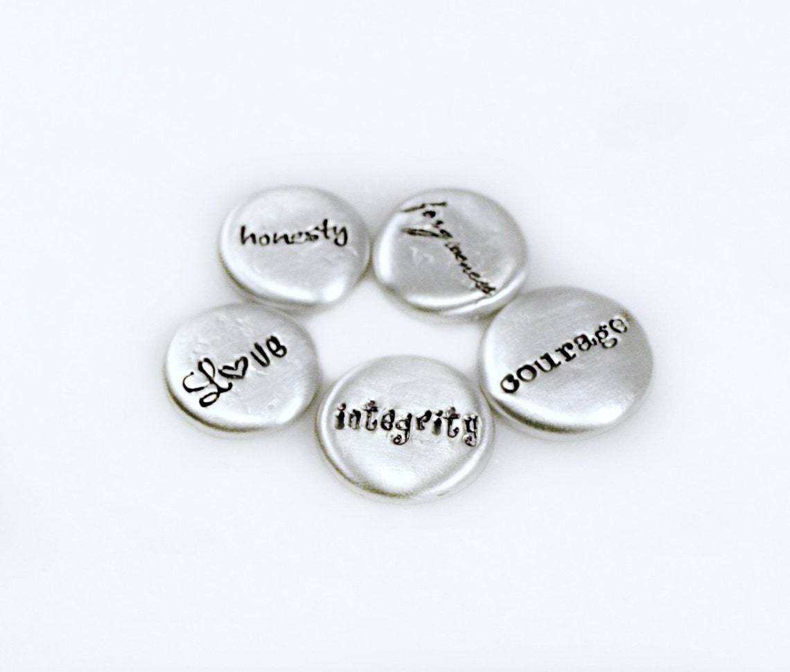 Set of 5 Personalized Pocket Stones Inspirational Pocket - Etsy