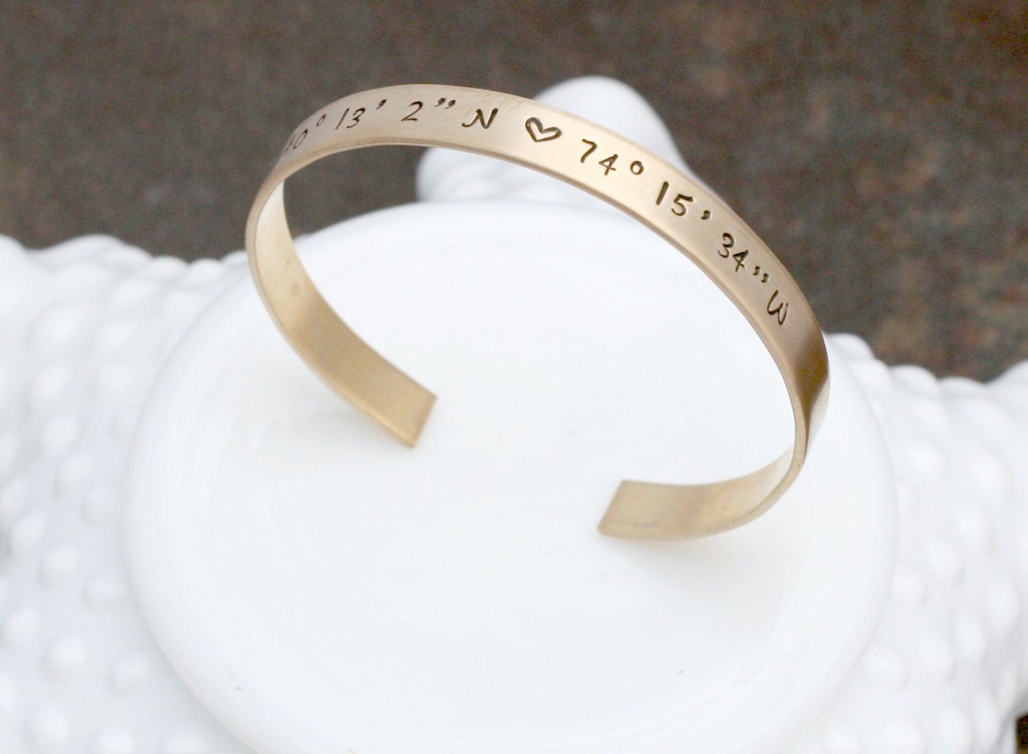 Coordinate Bracelet Location Jewelry Gold Bracelet | Etsy