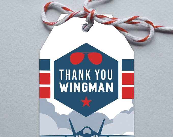 Fighter Jet Gift Tags, Goodie Bag Tags, DIY Instant Download Printables ...