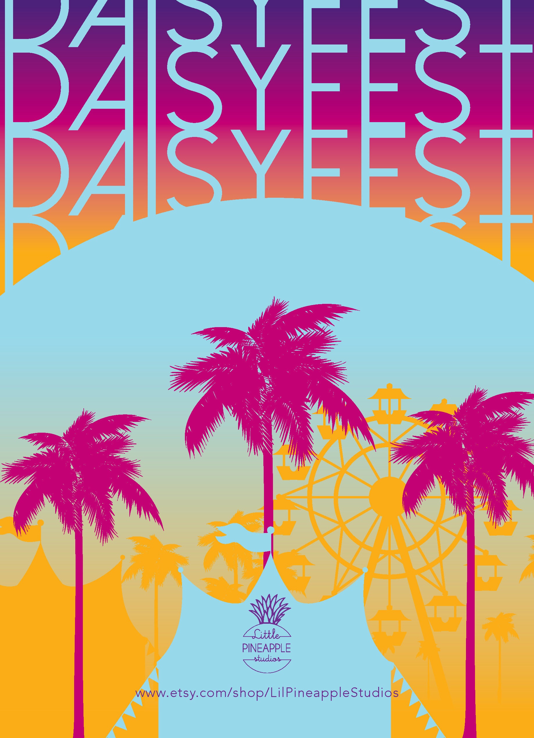 Music Festival Themed Birthday Party Invite I EDIT YOU PRINT | Etsy UK