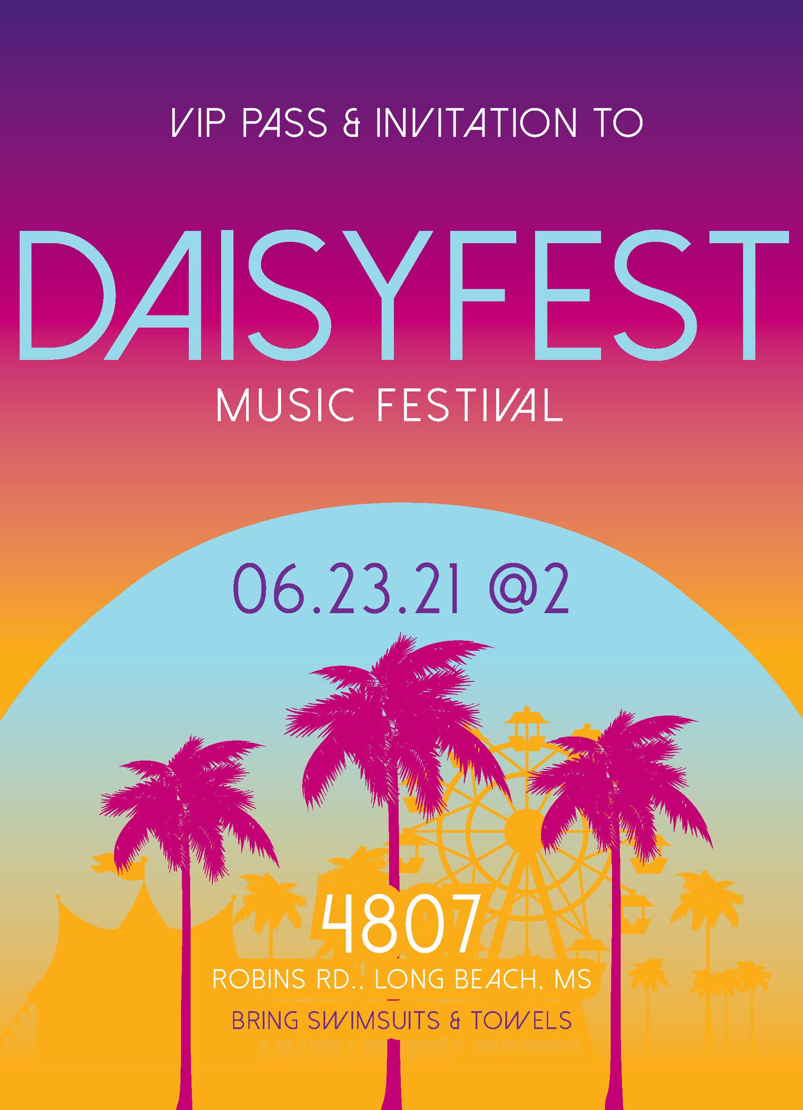 Music Festival Themed Birthday Party Invite I EDIT, YOU PRINT - Etsy UK