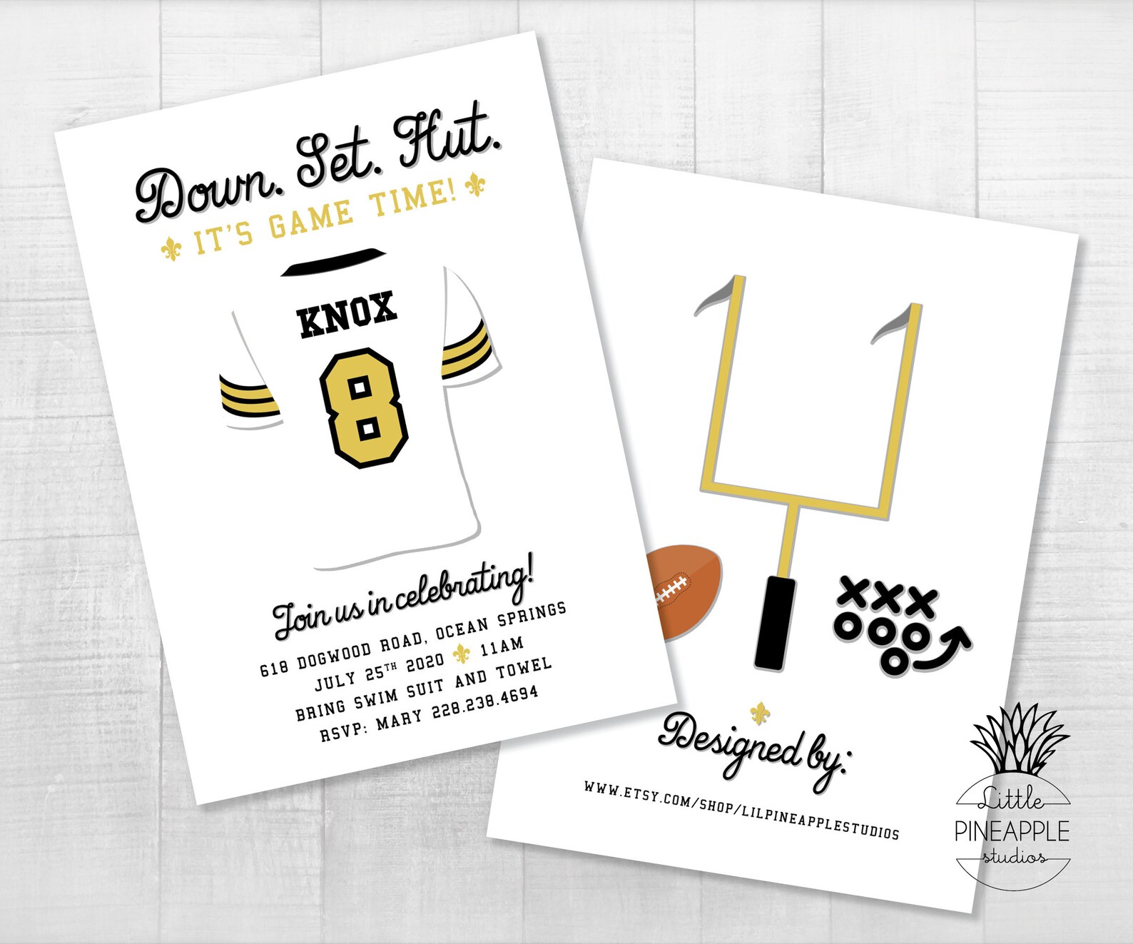 New Orleans Saints Football Jersey Birthday Baby Shower - Etsy