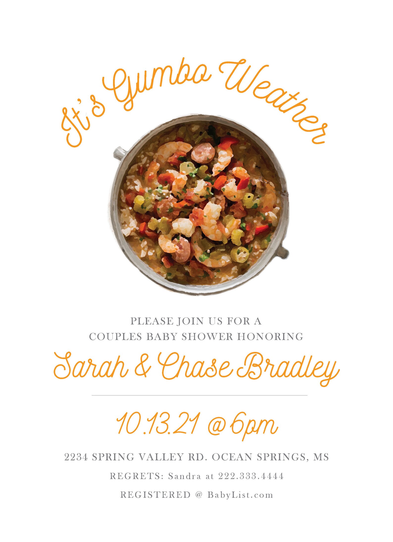 Gumbo Party Invitation Baby or Weddings Shower I EDIT, YOU PRINT - Etsy