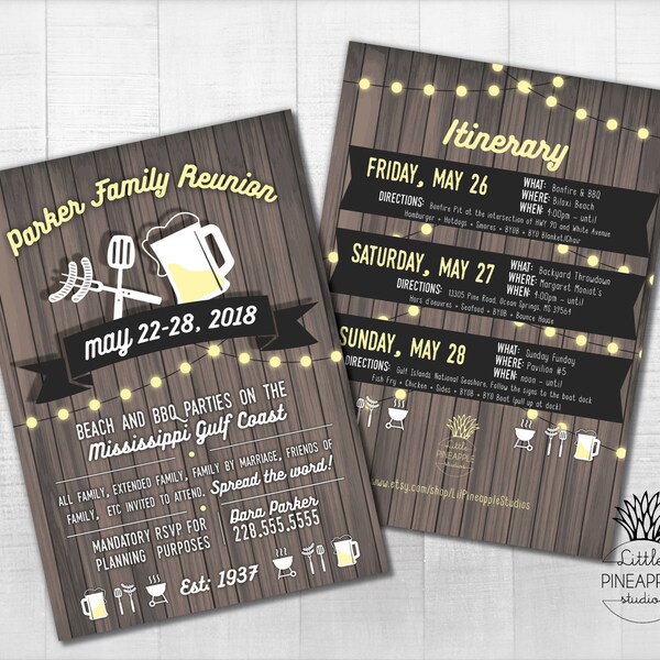 Beach Family Reunion Invite - Etsy
