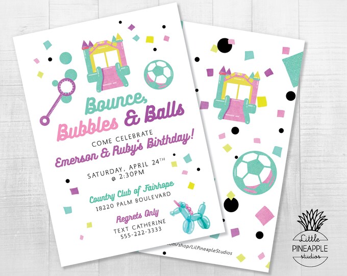 DIY Printable Bouncy Ball Birthday Party Cupcake Toppers - Etsy Canada