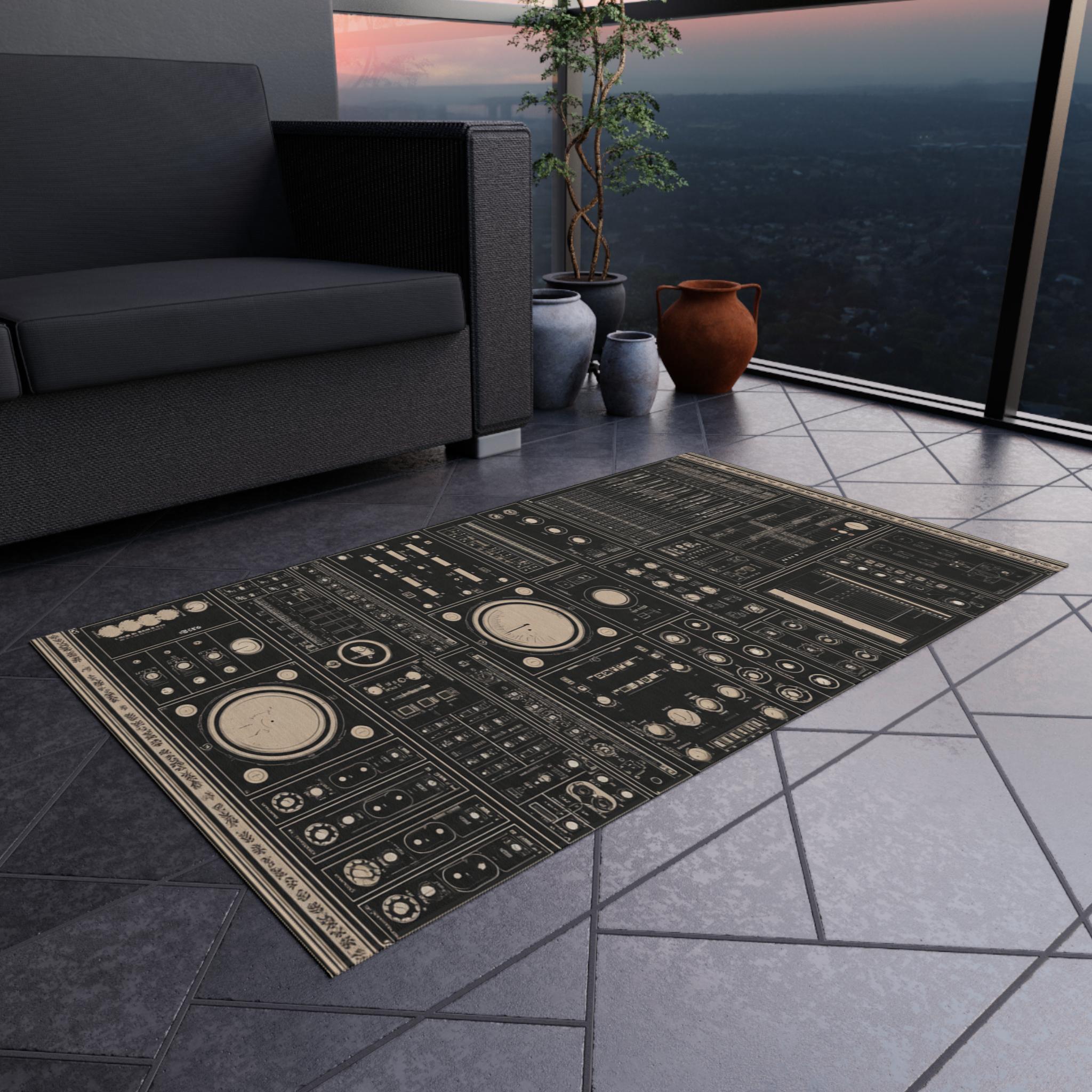 Recording Studio Gear Rug Outdoor Rug | Audio Engineer Carpet for ...