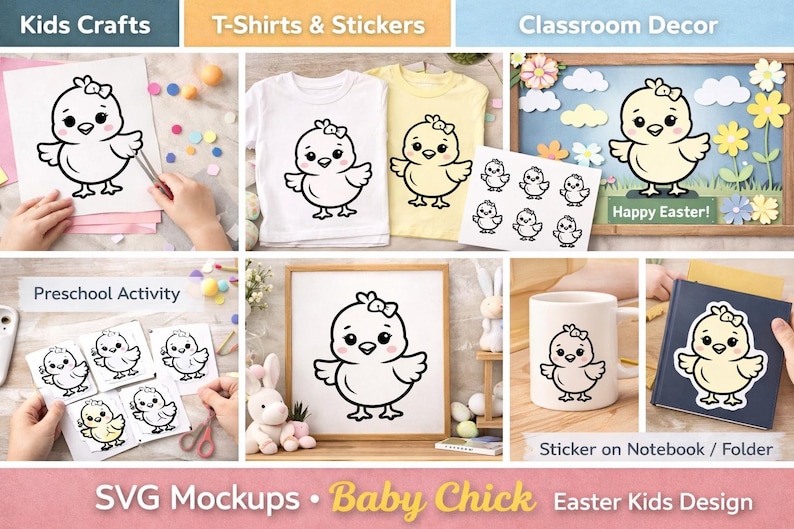 File di taglio SVG "Cute_fluffy_baby_chick" | Design pasquale per ...
