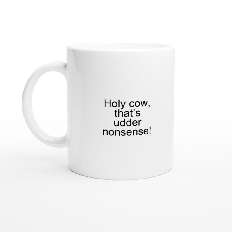 Funny Cow Swear Mug – Hilarious Animal Curse Word Gift – Sarcastic ...