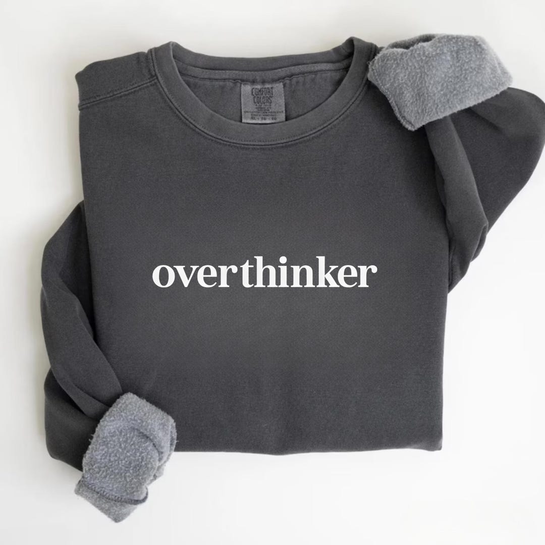 Overthinker Typography PNG, Minimalist Quote Word Art - Etsy