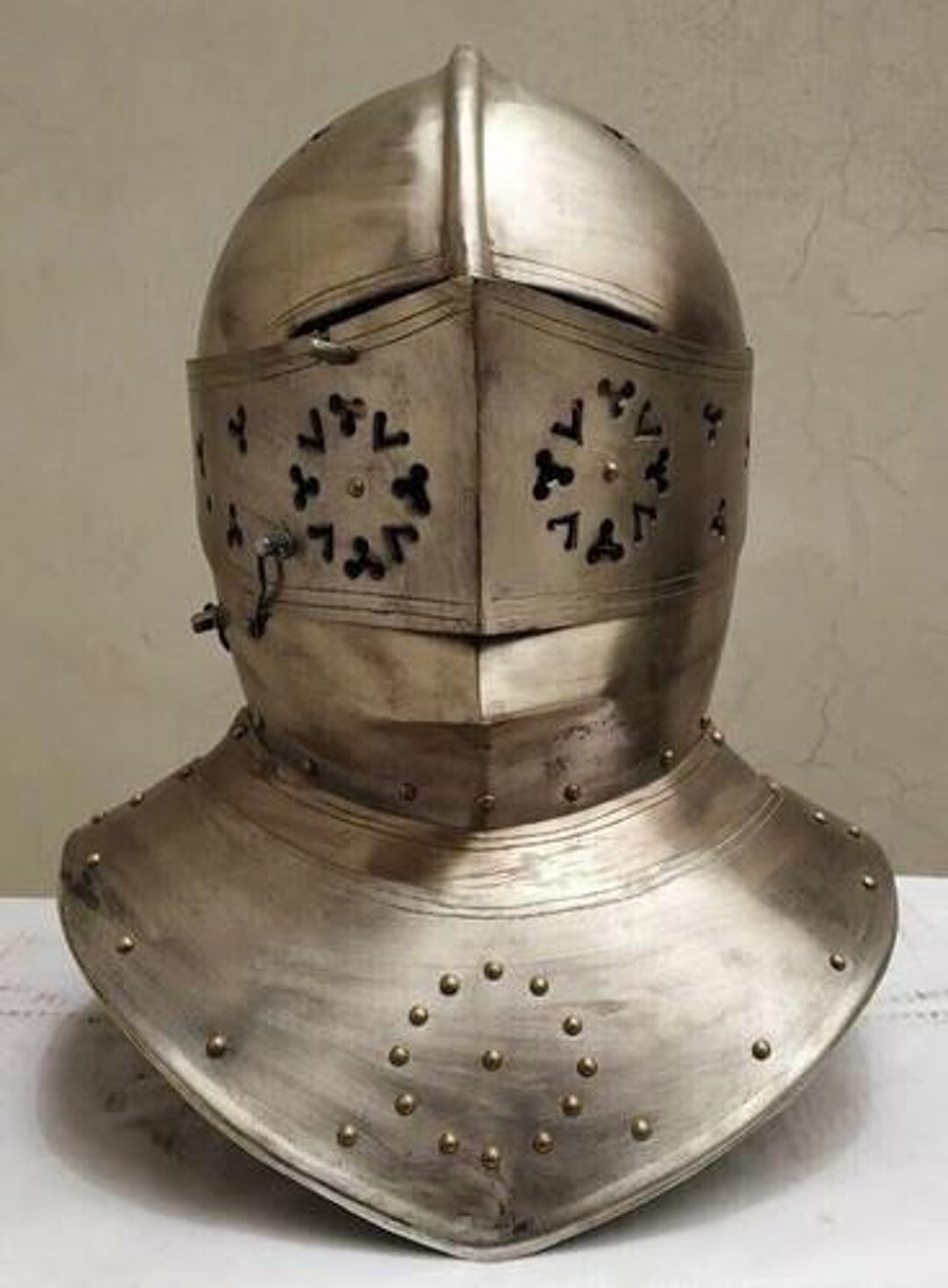 Handmade Medieval Knight Helmet: 16 Gauge Steel, LARP Armour - Etsy