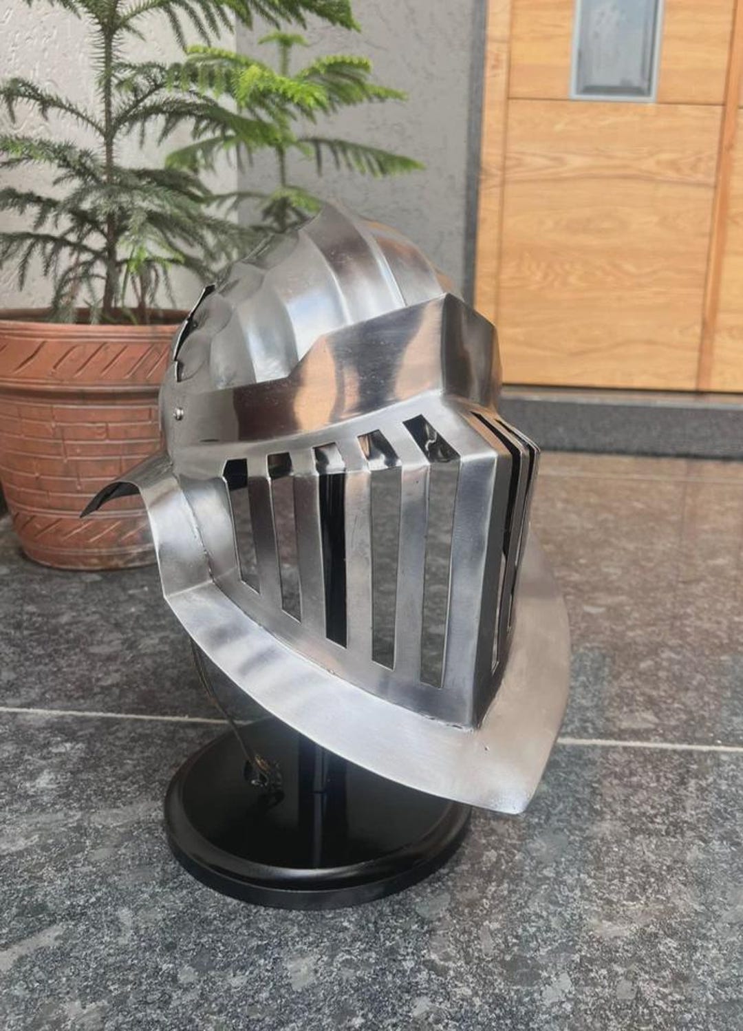 Medieval Steel Knight Helmet Replica | Wearable Visored Armor Helmet ...