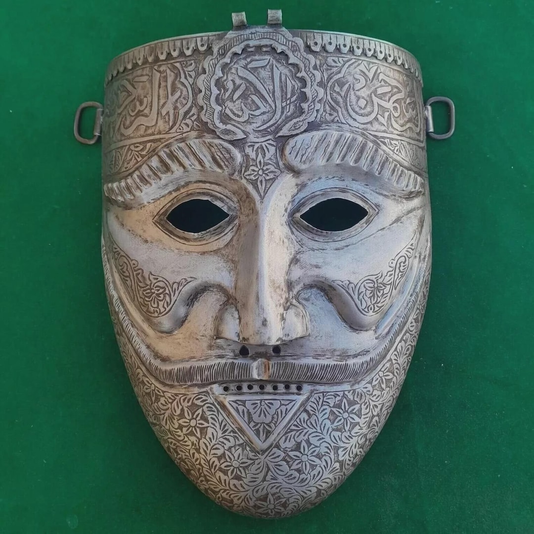 Handmade Iron Islamic Anatolia Ottoman Turkish Men War Mask Kulah Khud ...