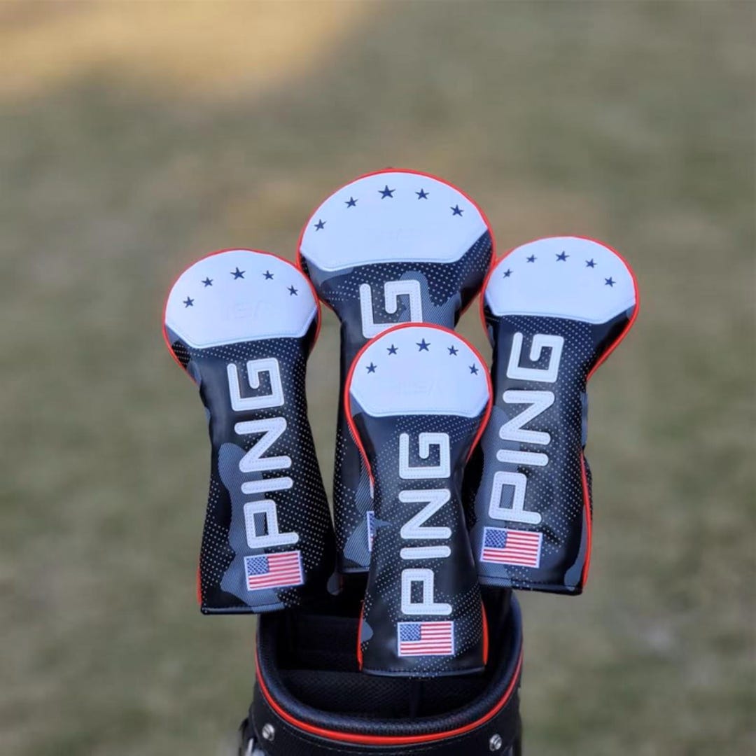 PING USA Flag Leather Golf Club Head Covers: Putter, Iron, Wood - Etsy