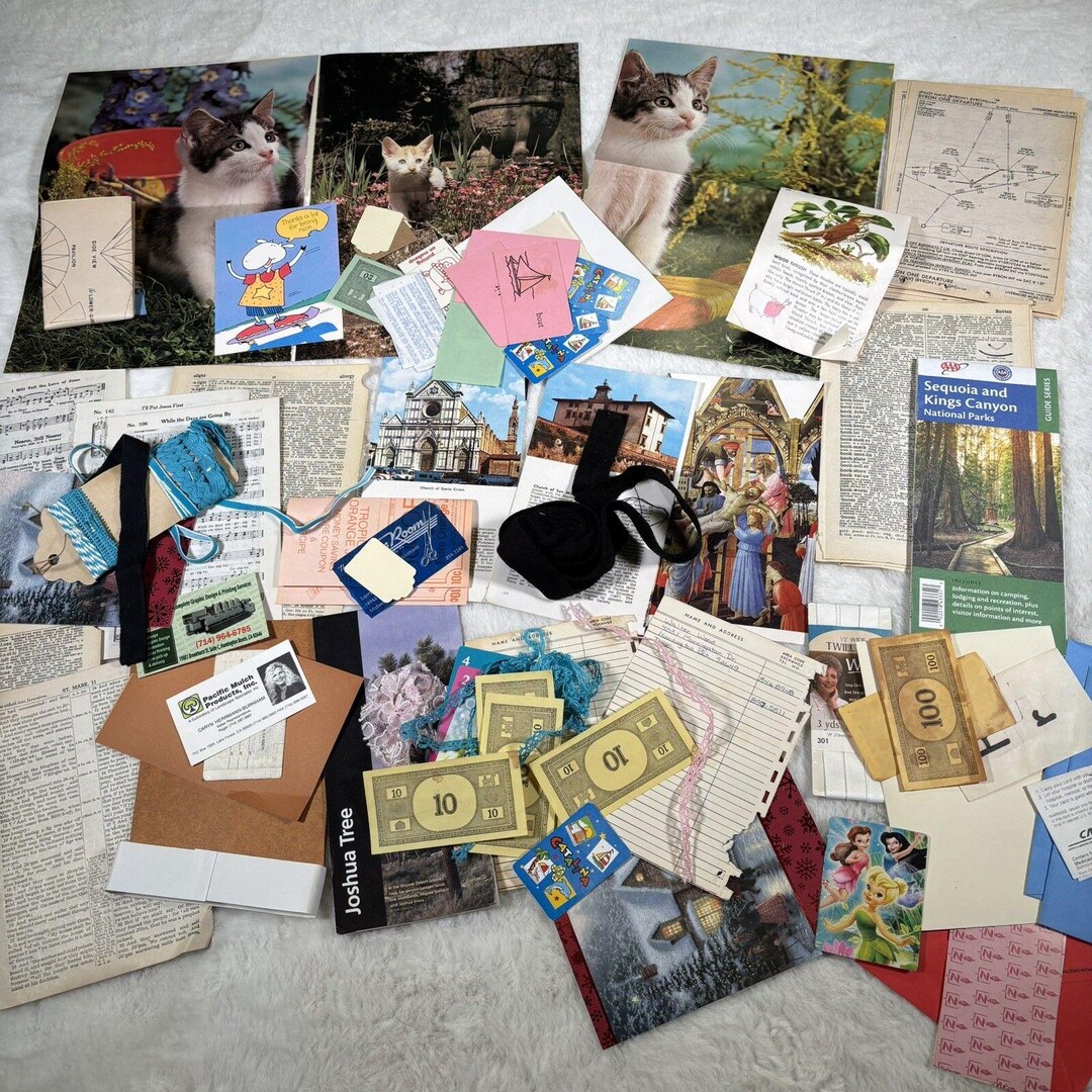 Junk Drawer Lot Junk Journal Paper Scrapbook Ephemera Supplies ...