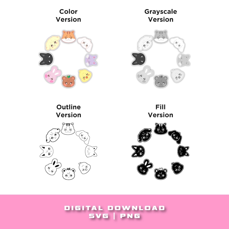 Aniteez Ateez SVG PNG Download | 96 Files Atiny Gift Bundle | K-pop ...